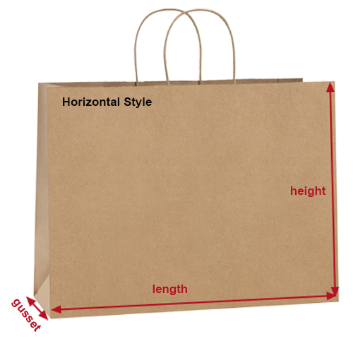 Kraft Paper Bag with Twisted Paper Handle - Custom Paper Bags, Custom ...